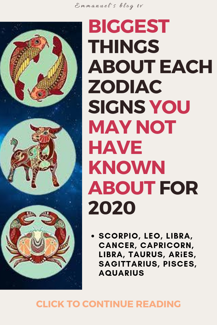 BIGGEST Things About Each Zodiac Signs You May Not Have Known About For ...