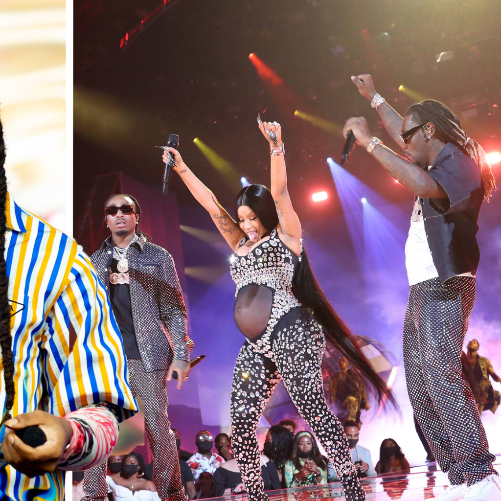 Cardi B, Offset and Quavo seen for first time since Takeoff's death as ...