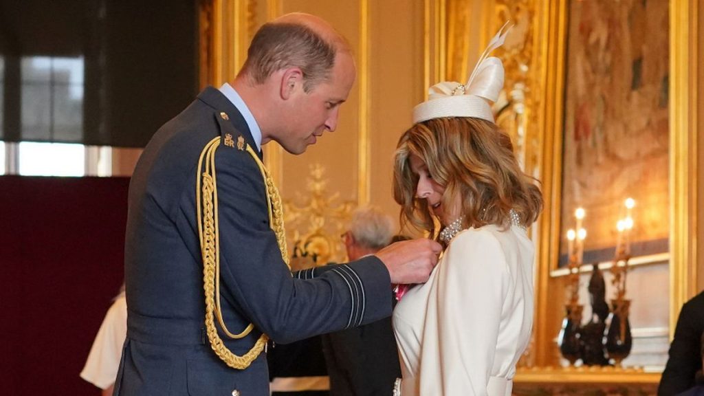 Kate Garraway Is Presented With MBE By Prince William