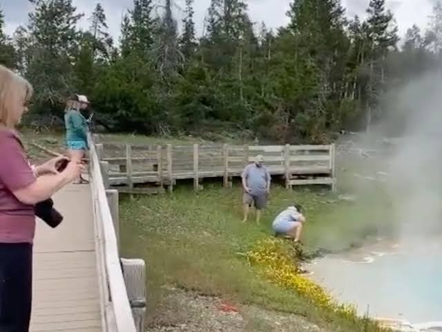 Tourist is left SCREAMING in pain after she dips her hand in boiling ...