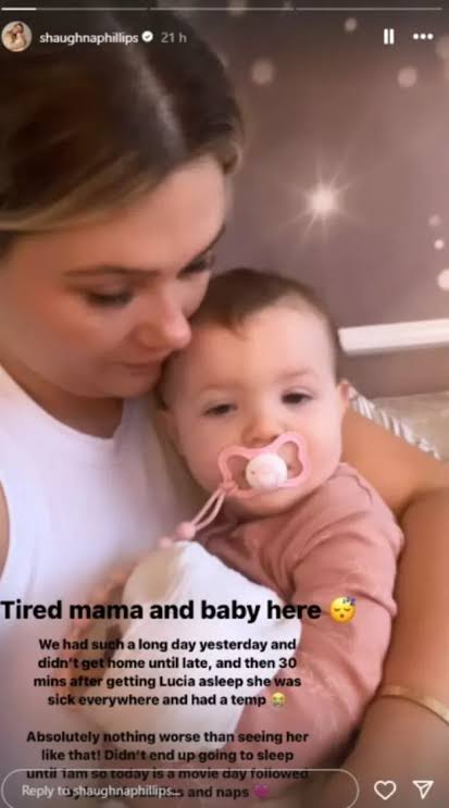 Love Island's Shaughna Phillips rushes 10-month-old baby daughter Lucia ...
