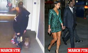 Cassie is seen with horrible BRUISES two days after Diddy hotel beating that was caught on ...
