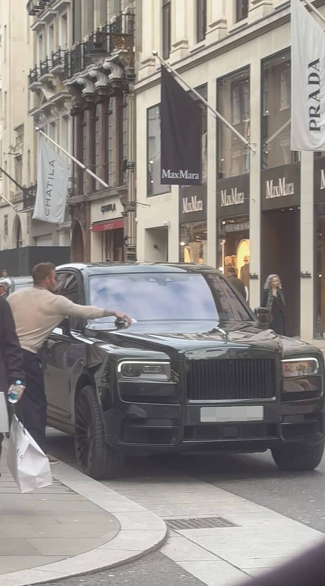 David Beckham snaps and RIPS a parking ticket off his Rolls Royce after ...
