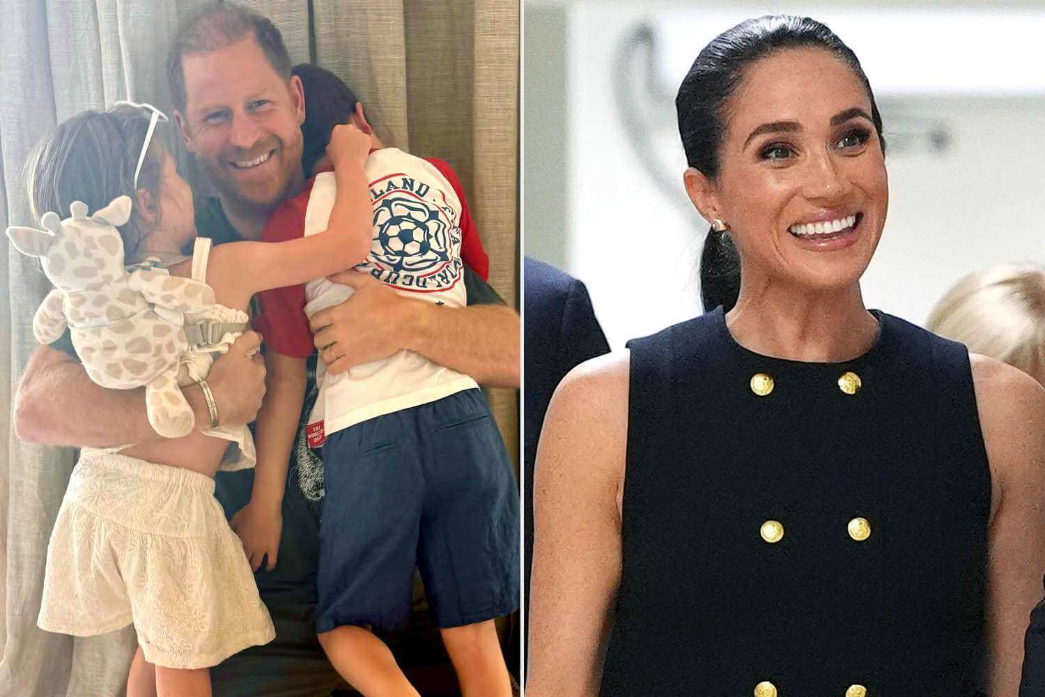 Meghan SHARES picture of Harry embracing Archie and Lilibet as she ...